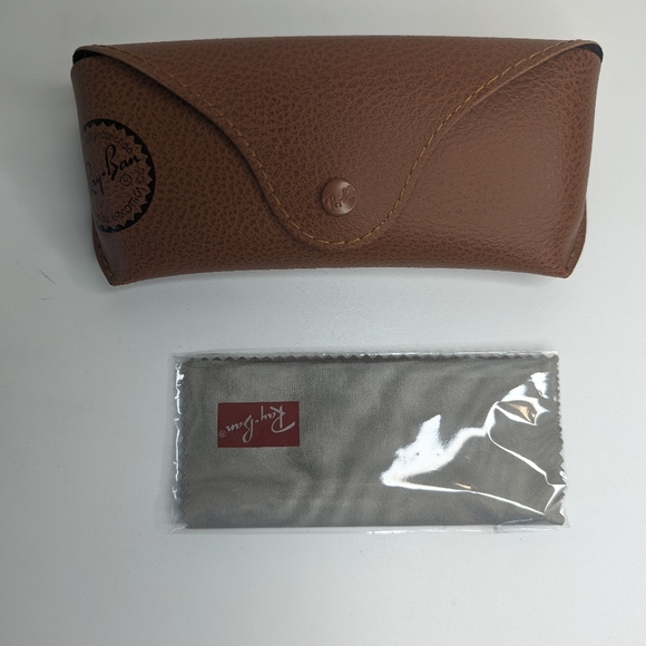 Ray-Ban | Accessories | Ray Ban Leather Sunglasses Case With Flap Brown ...